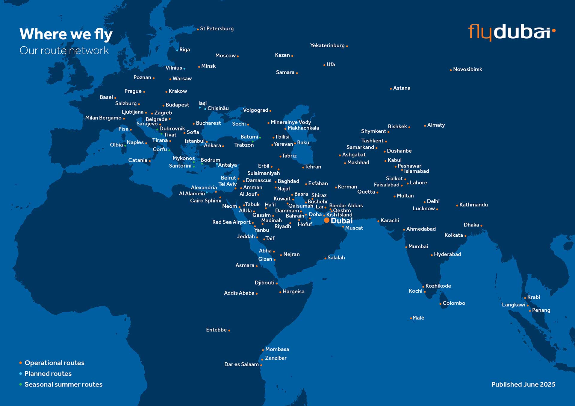 Route map - flydubai