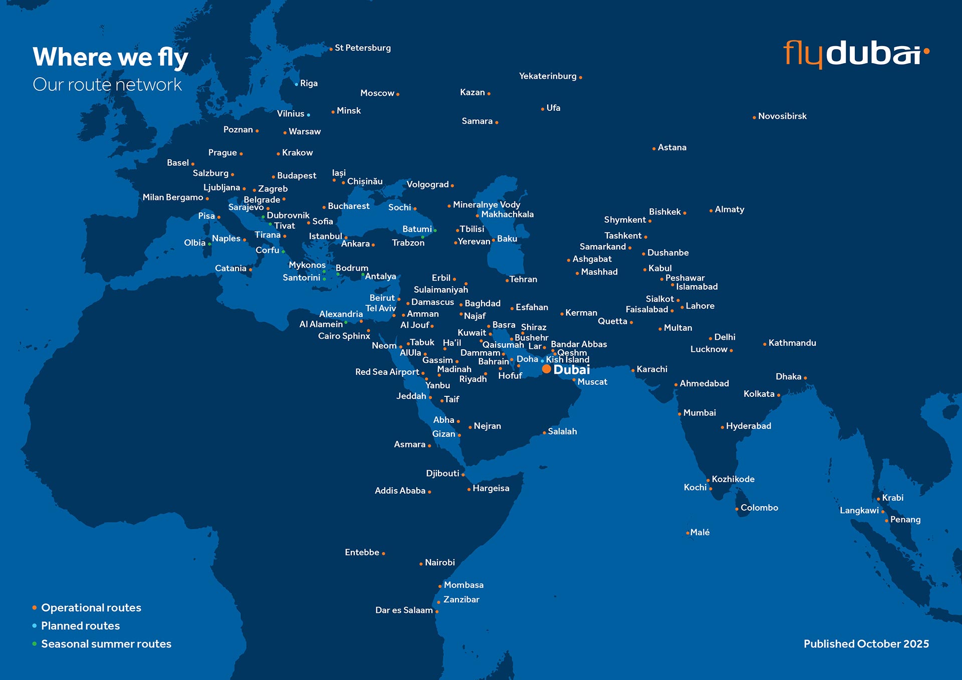 Route map - flydubai